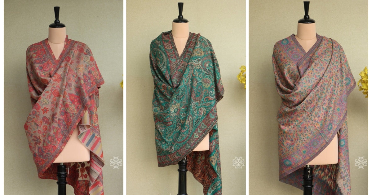 Women fine wool shawls– Imperial Weaves