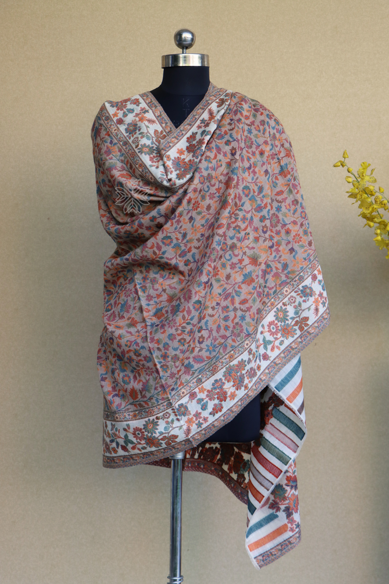 Beige Kani Fine Wool Shawl– Imperial Weaves